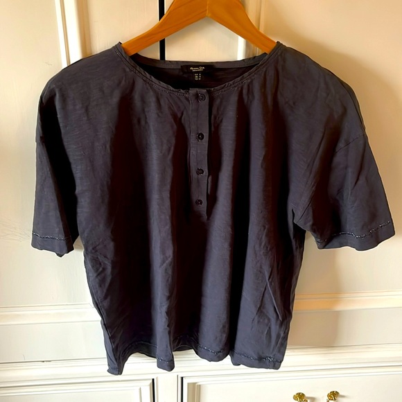 Massimo Dutti | Tops | Massimo Dutti Dark Gray Top | Poshmark